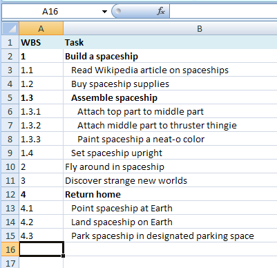 Project-Style (WBS) Numbering in MS Excel — Jeremy Modjeska